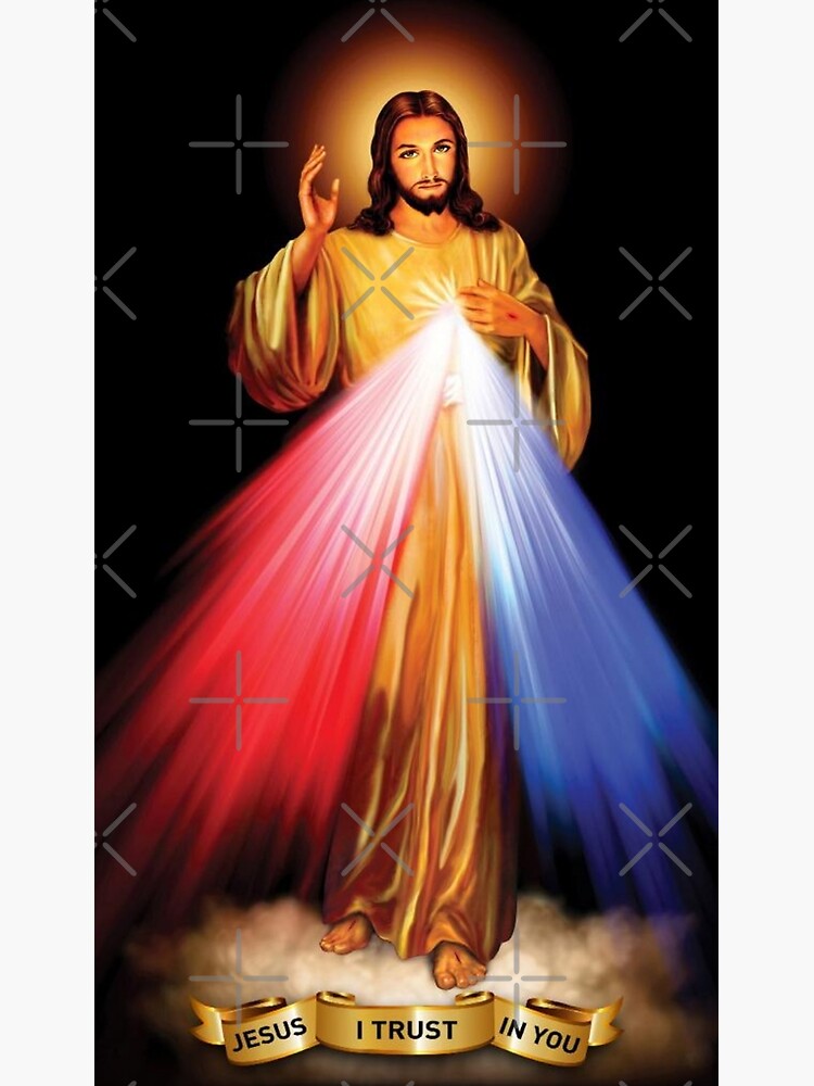 "Jesus I trust in You, Saint Faustina, Divine Mercy" Poster for Sale by ...