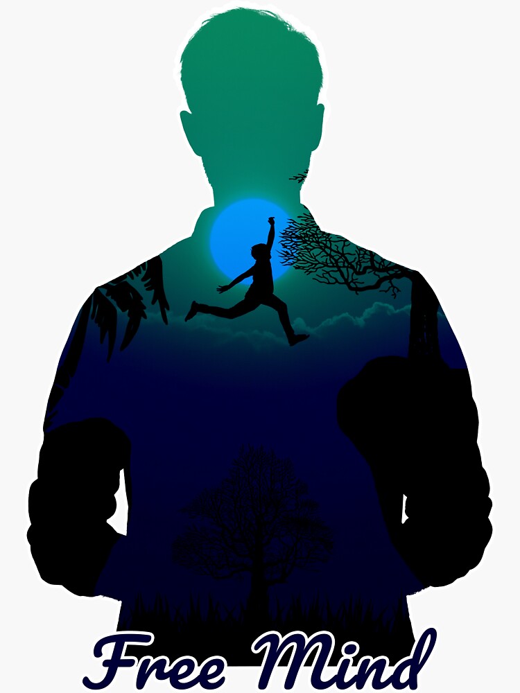 "Free Mind styles Design for motivation " Sticker for Sale by ...