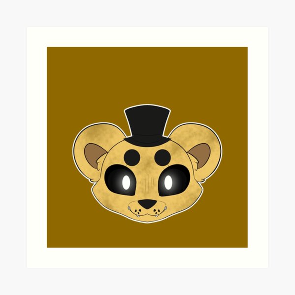 "Golden freddy chibi face" Art Print for Sale by Shadebatsu | Redbubble