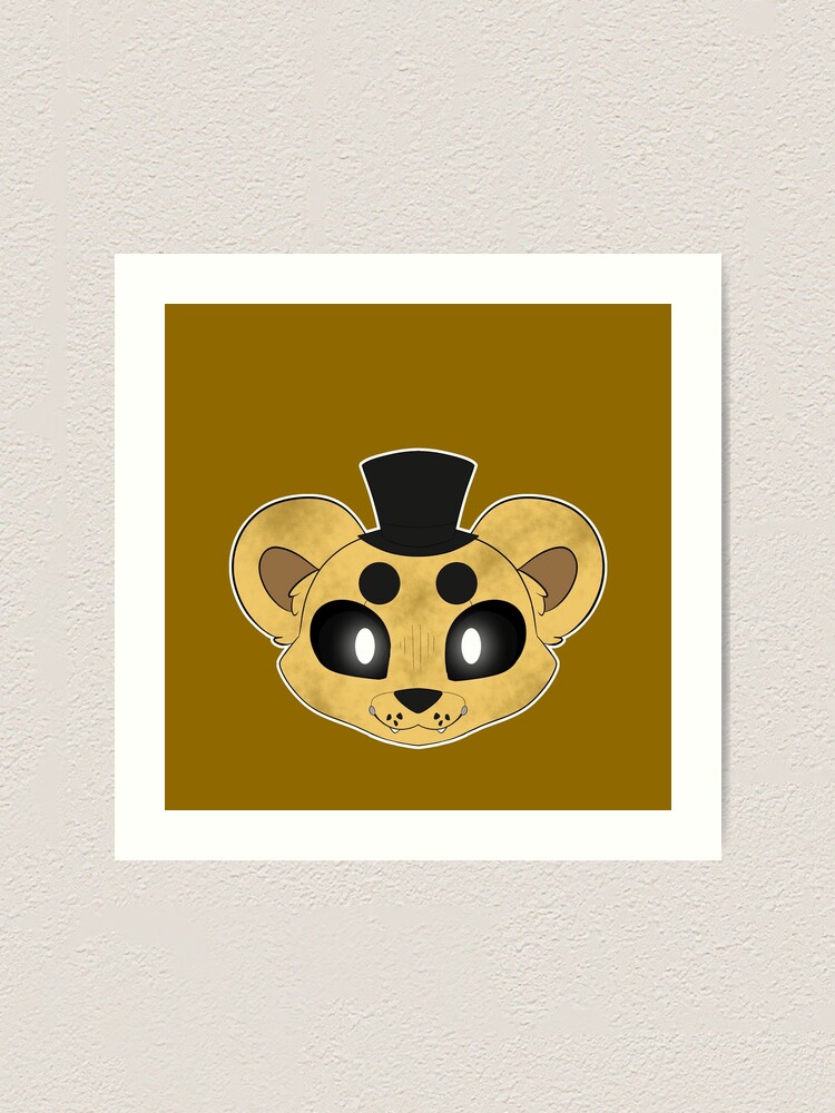 "Golden freddy chibi face" Art Print for Sale by Shadebatsu | Redbubble