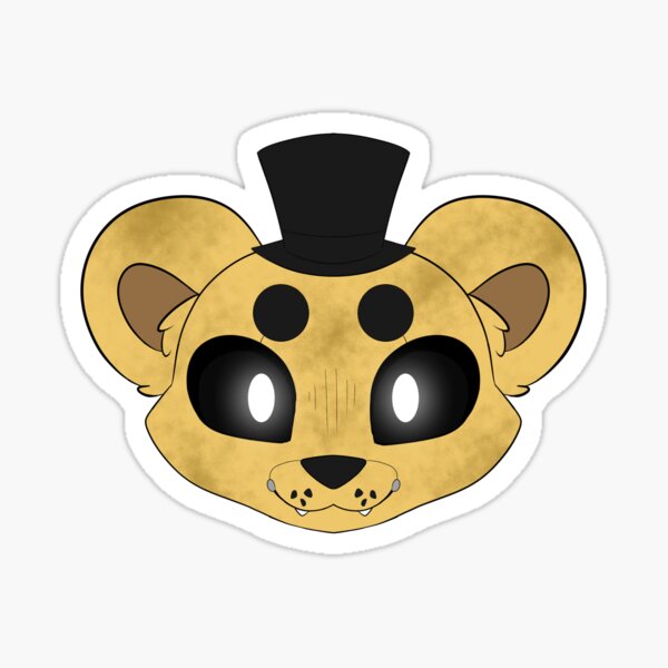 "Golden freddy chibi face" Sticker for Sale by Shadebatsu | Redbubble