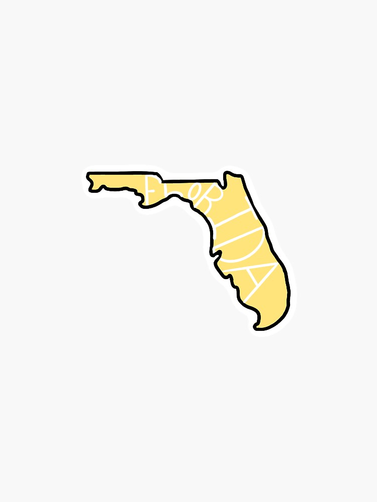 "Florida Outline Sticker " Sticker for Sale by marinacom | Redbubble