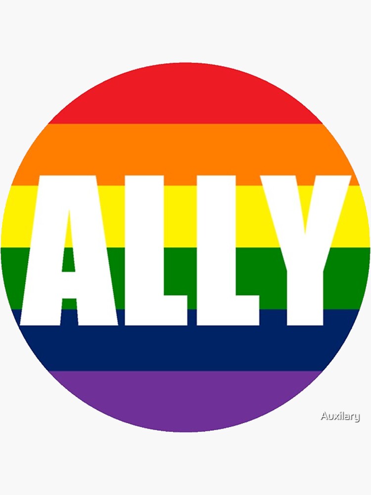 "LGBT Ally" Sticker for Sale by Auxilary | Redbubble