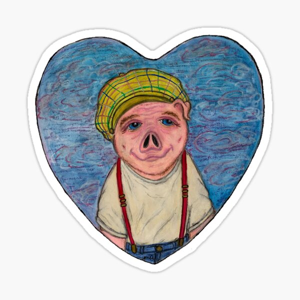 "Dapper Pig" Sticker for Sale by LuvbuzzArt | Redbubble