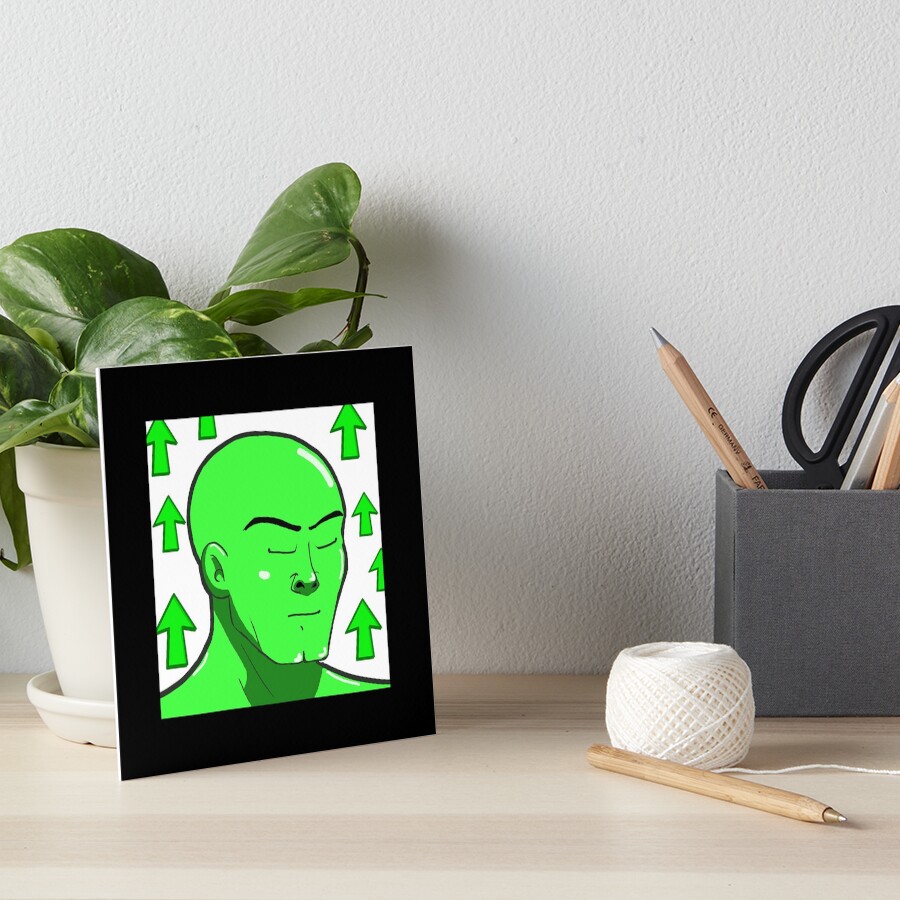 "Green up Wojak - green arrow - esoteric memes gang" Art Board Print ...