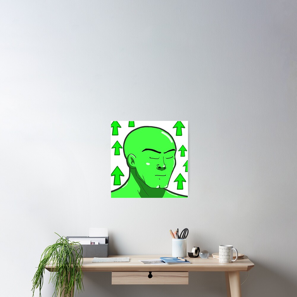 "Green up Wojak - grüner Pfeil - esoterische Meme-Gang" Poster von Mad ...