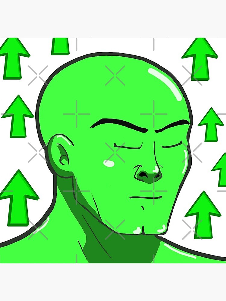 "Green up Wojak - green arrow - esoteric memes gang" Art Print for Sale ...