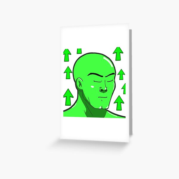 "Green up Wojak - green arrow - esoteric memes gang" Greeting Card for ...