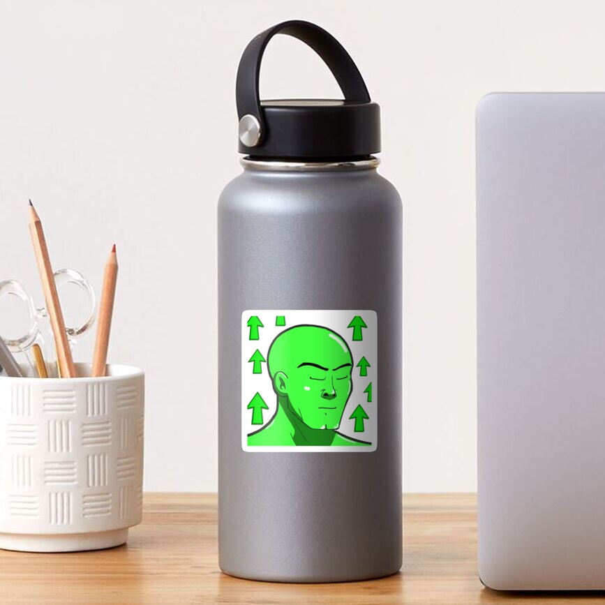 "Green up Wojak - green arrow - esoteric memes gang" Sticker for Sale ...
