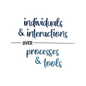 "Agile manifesto - individuals & interactions over processes & tools ...