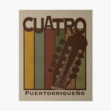 "Vintage Puerto Rican Cuatro Puertorriqueño Guitar " Art Board Print ...