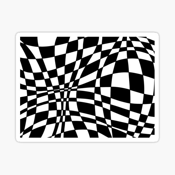 "Warped Checker Print" Sticker by hanna-esh | Redbubble