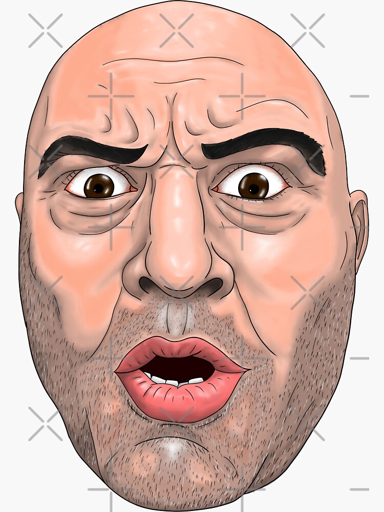 "Joe Rogan Cartoon Head" Sticker for Sale by Meme-Tees- | Redbubble