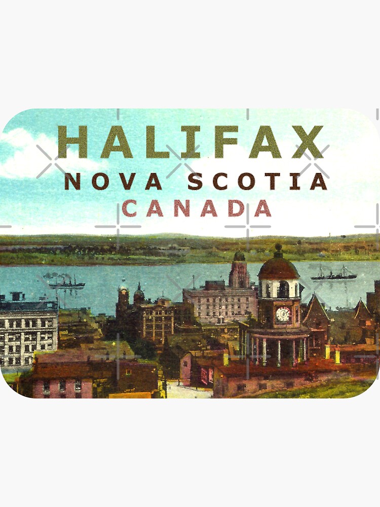 "Halifax Nova Scotia Canada Vintage Travel Decal" Sticker for Sale by ...