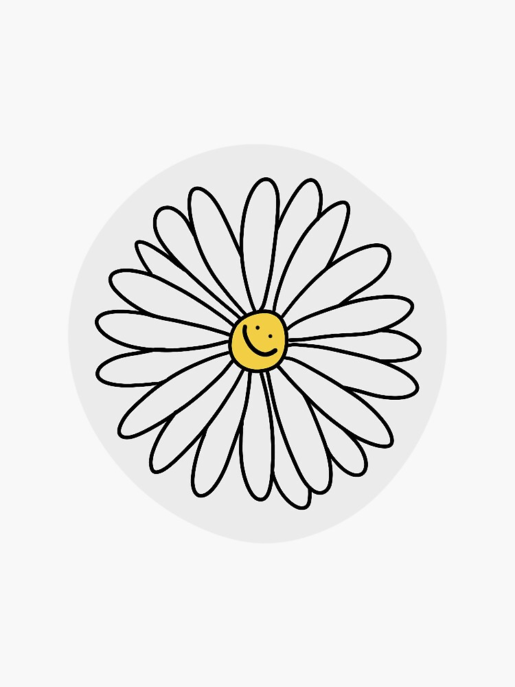"smiley daisy" Sticker by vealebella | Redbubble