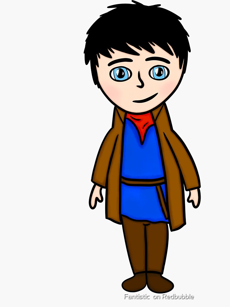 "Merlin BBC simple" Sticker by dollophead | Redbubble