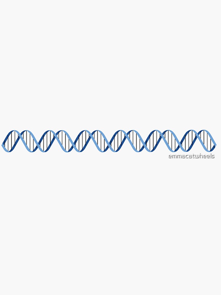 "Blue DNA Helix " Sticker by emmacatwheels | Redbubble