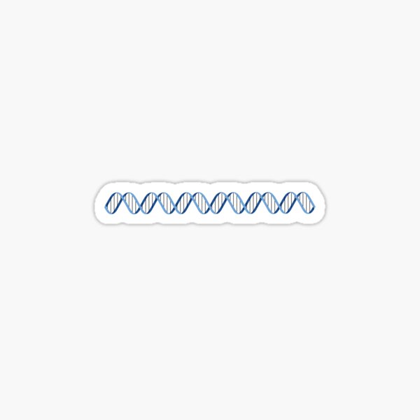 "Blue DNA Helix " Sticker by emmacatwheels | Redbubble