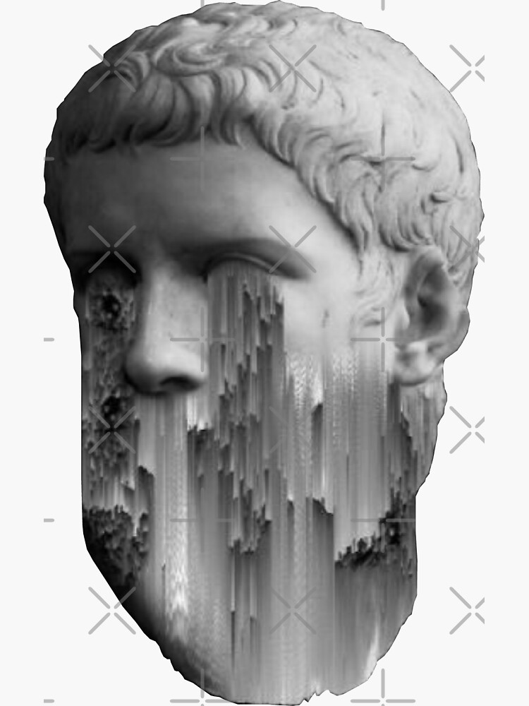 "Glitch Crying David " Sticker for Sale by PourElla | Redbubble