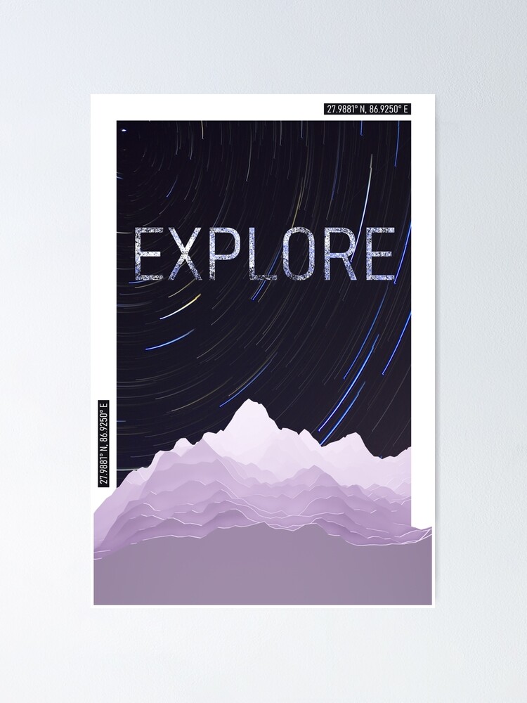 "Explore" Poster for Sale by bayan-mssa | Redbubble