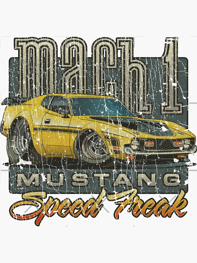 "Mach 1 Speed Freak 1971 " Sticker for Sale by AstroZombie6669 | Redbubble