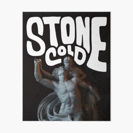 "Stone Cold - Word Art with Statue Background" Art Board Print by ...
