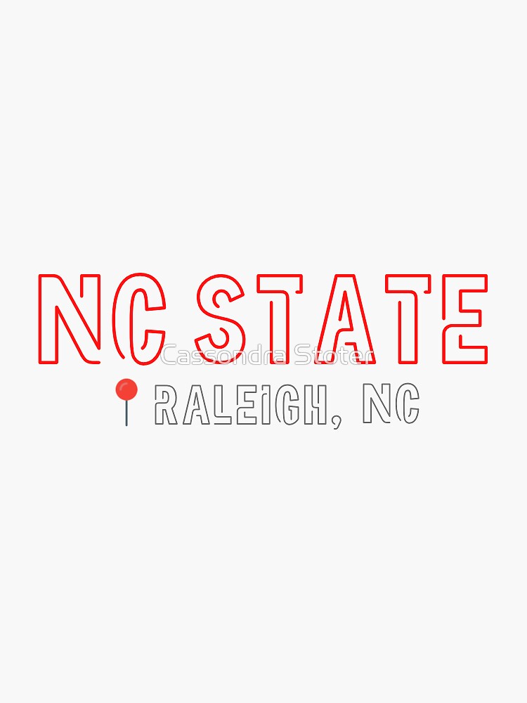 "NC State, Raleigh, NC" Sticker for Sale by Cstoter | Redbubble