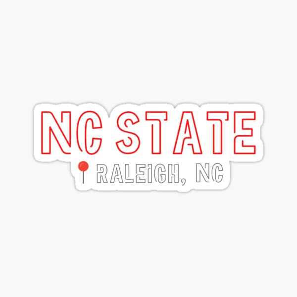 "NC State, Raleigh, NC" Sticker for Sale by Cstoter | Redbubble