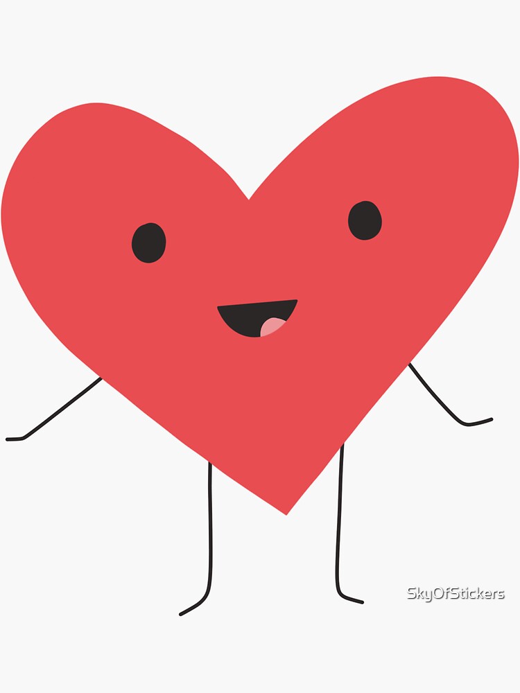"Smiley Heart" Sticker for Sale by SkyOfStickers | Redbubble