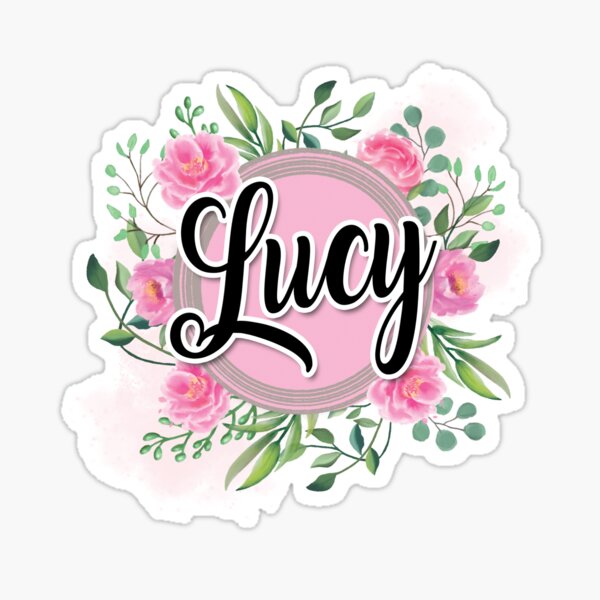 "lucy name" Sticker for Sale by badinboow | Redbubble