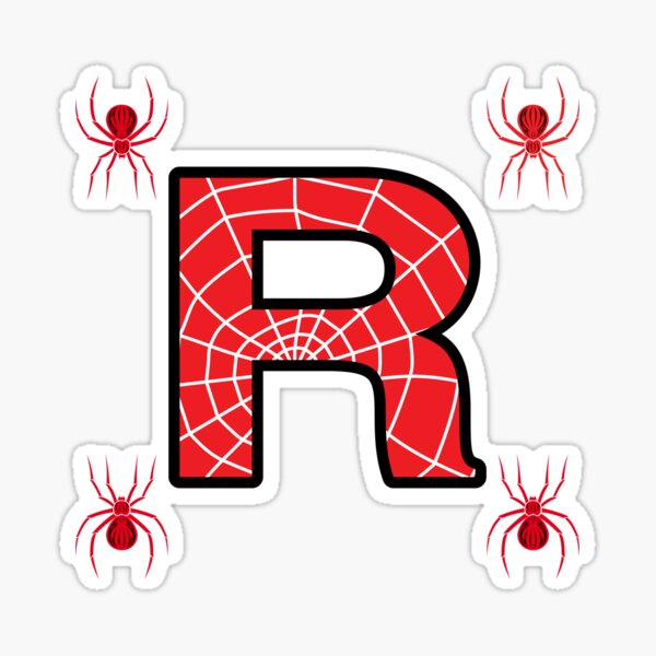 "Lettre R red" Sticker by ASboom | Redbubble