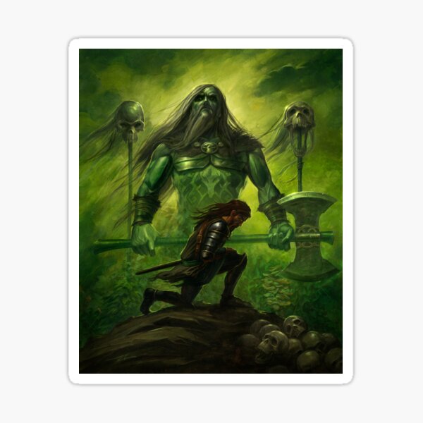 "Gawain & the Green Knight" Sticker by AlanLathwell | Redbubble
