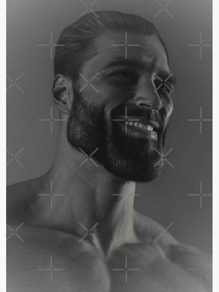 GigaChad XL in oil Premium Matte Vertical Poster sold by Ian Slater ...