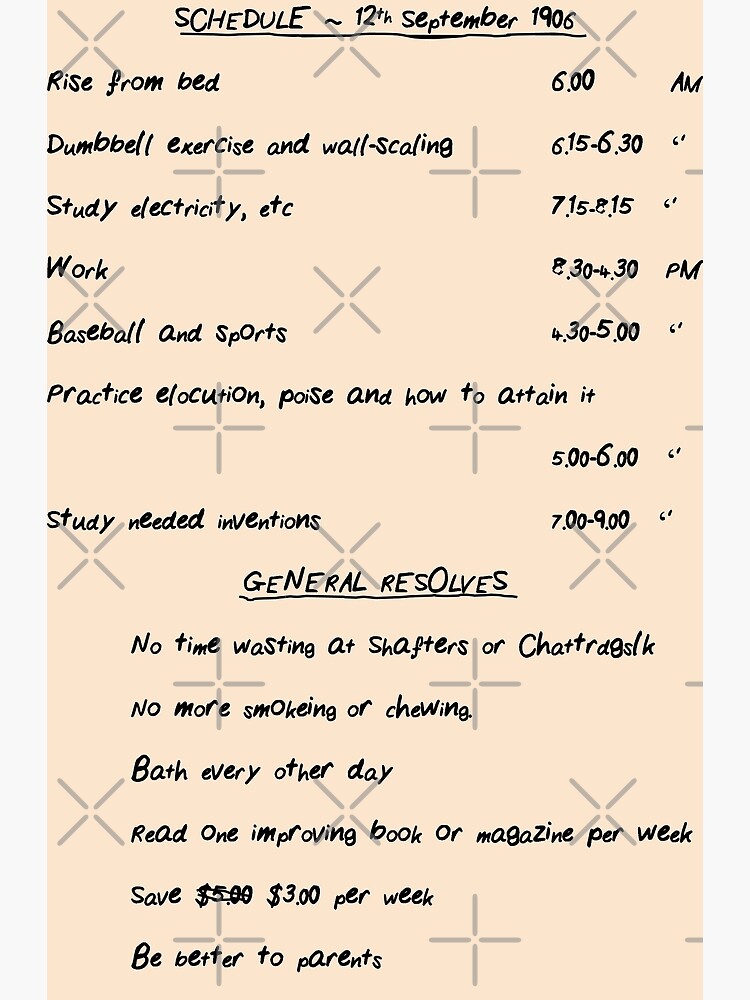 "Jay Gatsby's schedule" Poster for Sale by NMCmoviefans | Redbubble