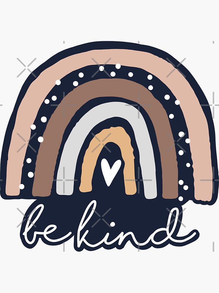 "Be Kind Rainbow" Sticker for Sale by megberg16 | Redbubble