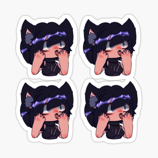 "Anime Cat Girl Wow Stickers" Sticker by Nyamelon | Redbubble
