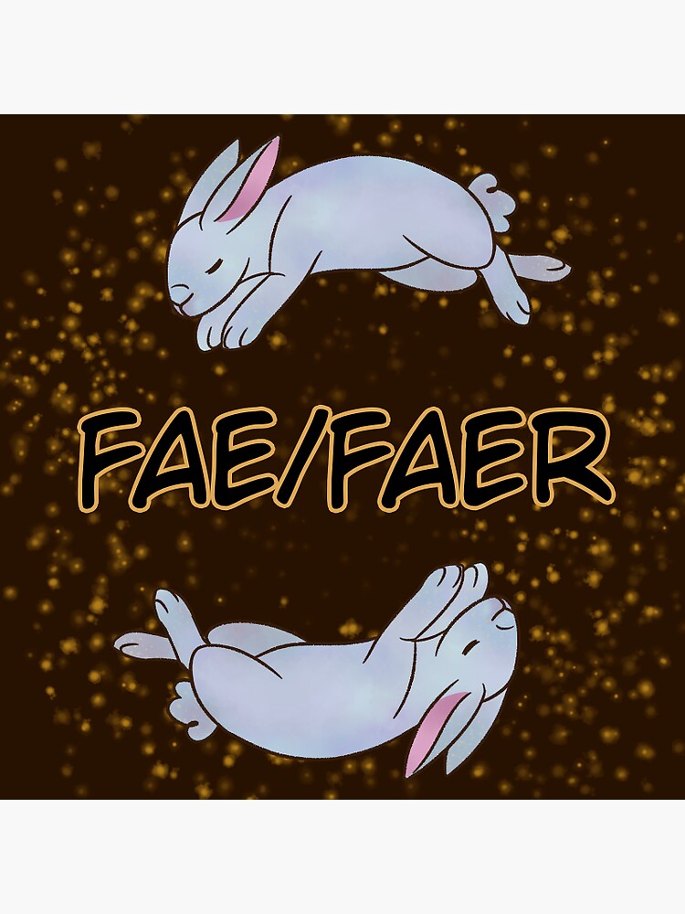 "Fae/Faer Bunny" Sticker for Sale by Twilight-Angel | Redbubble