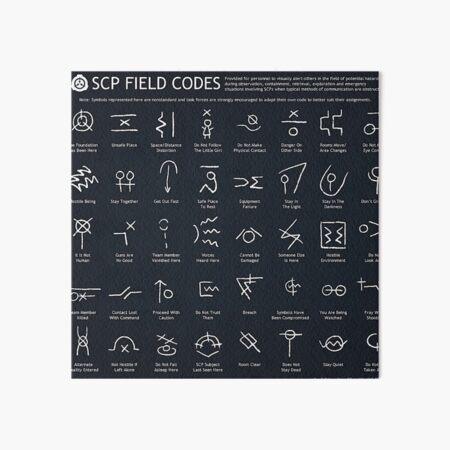 "scp field codes" Art Board Print by SOPHIA-GARCIA | Redbubble