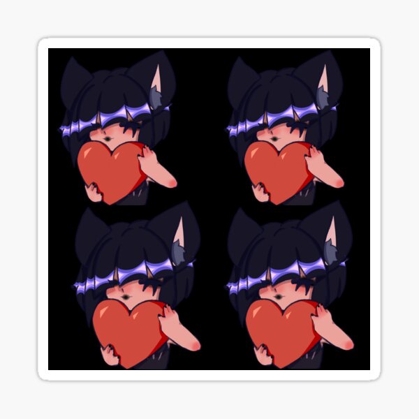 "Anime Cat Girl Heart Multiple" Sticker for Sale by Nyamelon | Redbubble