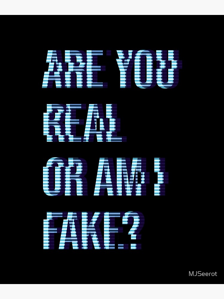 "Are You Real Or Am I Fake | Vaporwave Aesthetic" Poster by MJSeerot ...