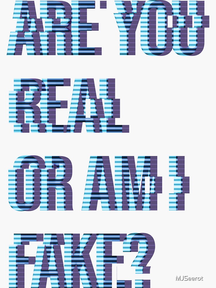 "Are You Real Or Am I Fake | Vaporwave Aesthetic" Sticker for Sale by ...
