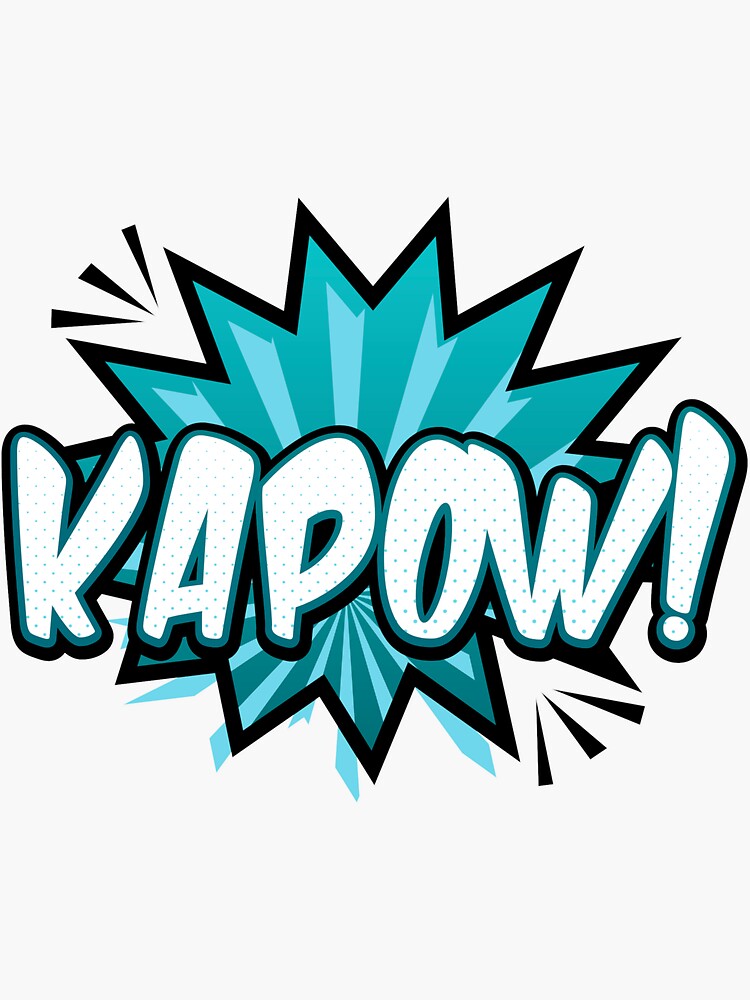 "KAPOW! I am a comics fan" Sticker for Sale by AEROSPACE-IND | Redbubble
