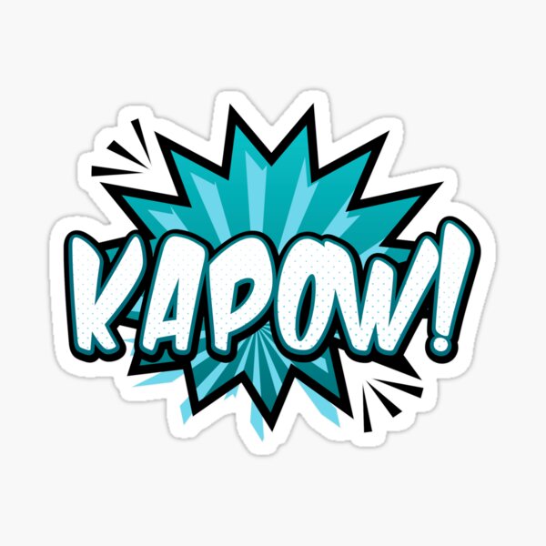 "KAPOW! I am a comics fan" Sticker for Sale by AEROSPACE-IND | Redbubble