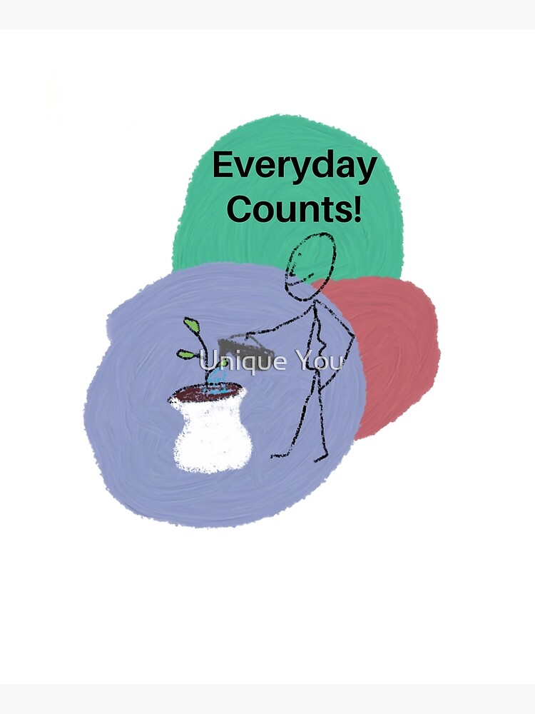 "Everyday Counts Doodle Art in Color Blocks" Poster by JessicaLazer ...