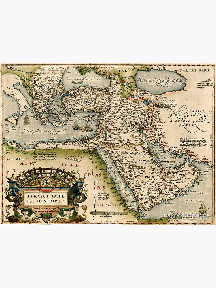 Póster «Mapa de Oriente Medio - Primer mapa, 1570 de Ortelius» de ...