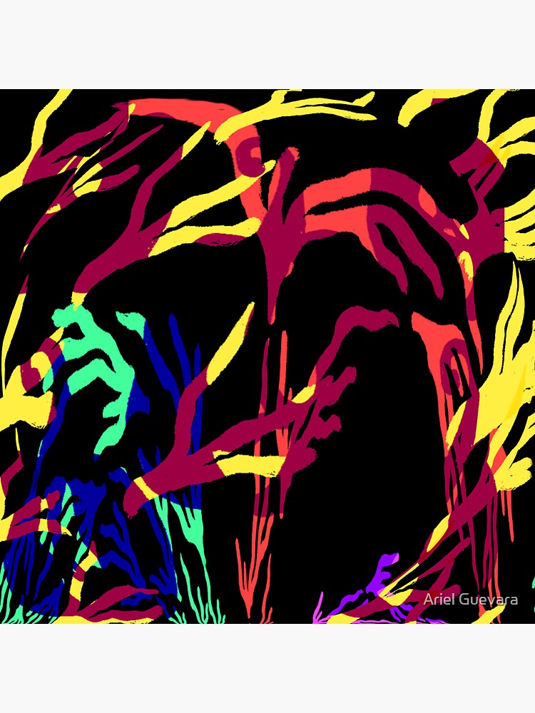 "Domico Forest Abstract Art" Sticker for Sale by CosmicAnimation | Redbubble