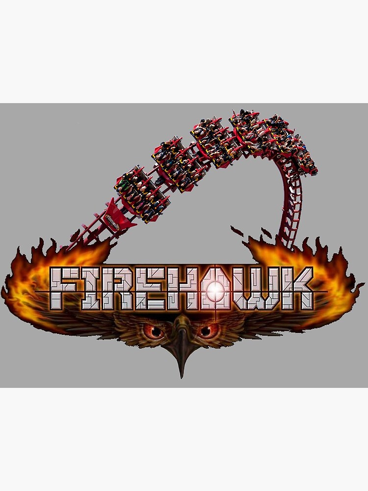 "Kings Island Firehawk (with logo)" Art Print by Nicklmeyer | Redbubble