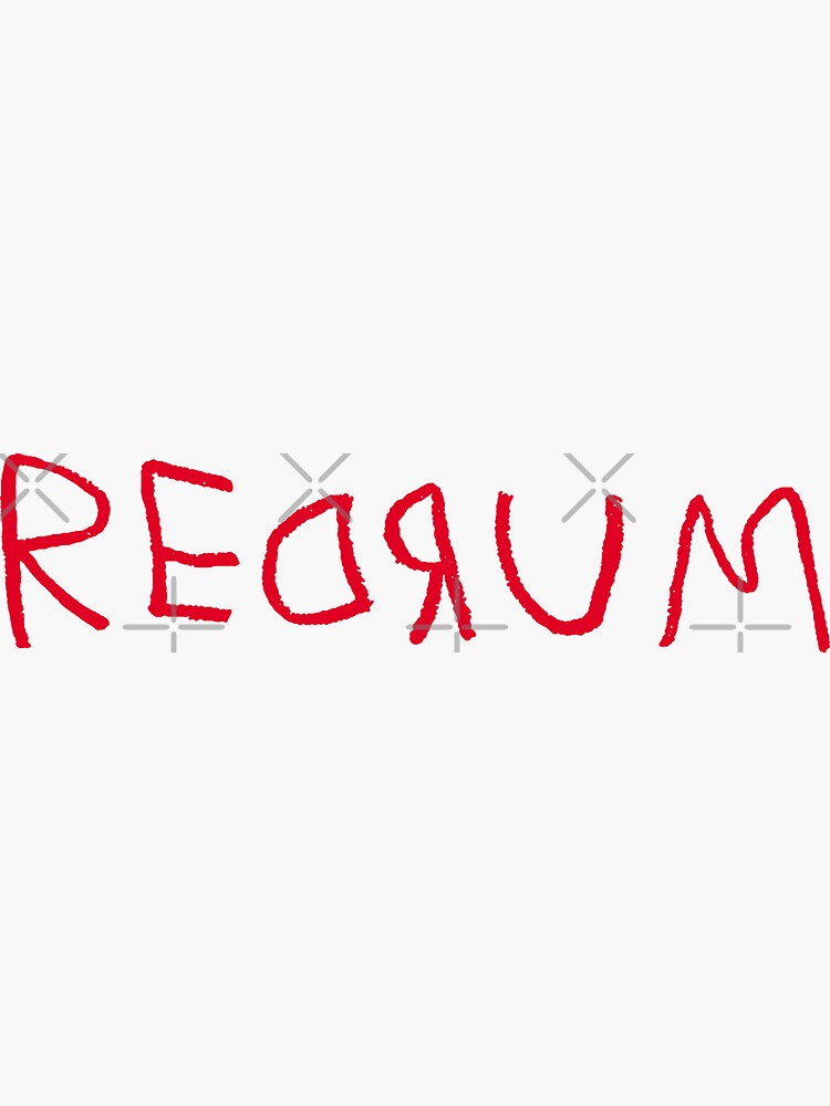 "REDRUM" Sticker for Sale by ANAIDEIADESIGNS | Redbubble