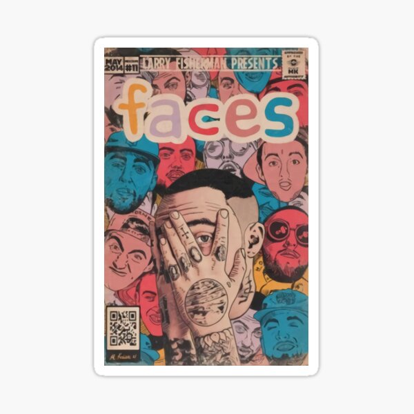 "Mac Faces Aesthetic Poster" Sticker by gerlach20 | Redbubble