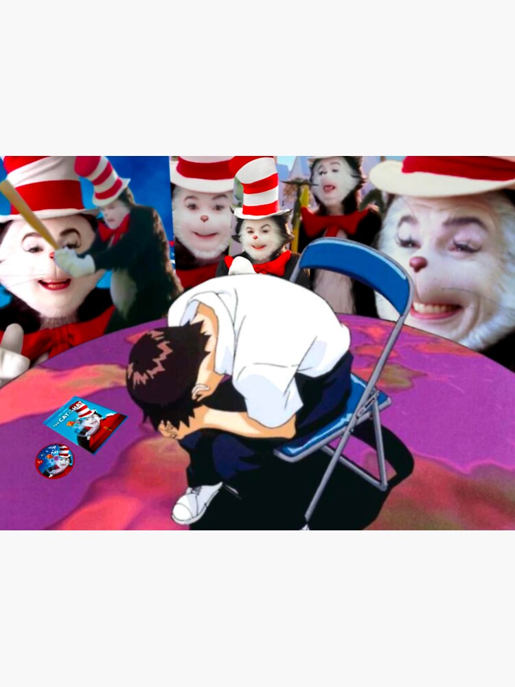"shinji x cat in the hat" Sticker by veryepicartist | Redbubble